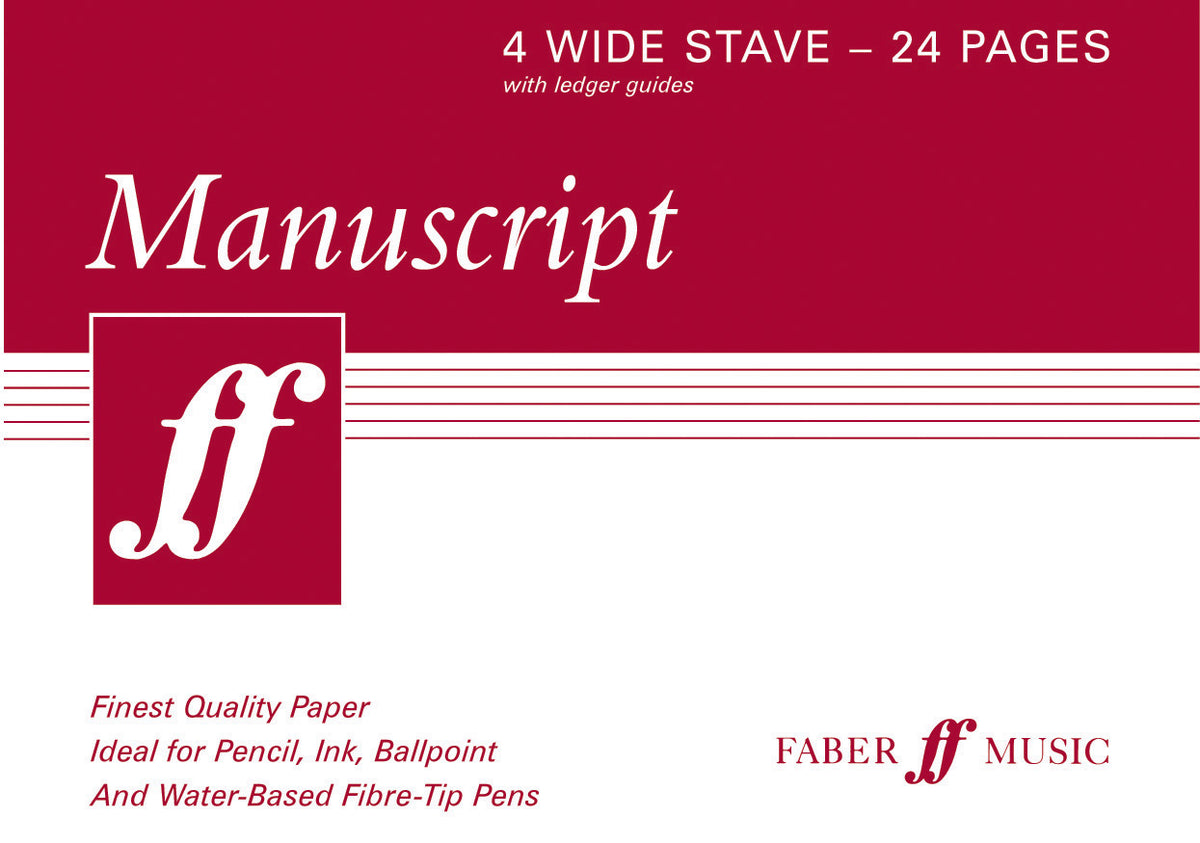 Manuscript Paper 4 Stave A5 White – Brittens Music