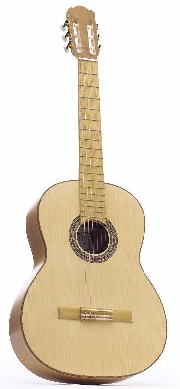 Hokada Gold Series Classical Guitar Solid Spruce Top Solid Maple Back ...